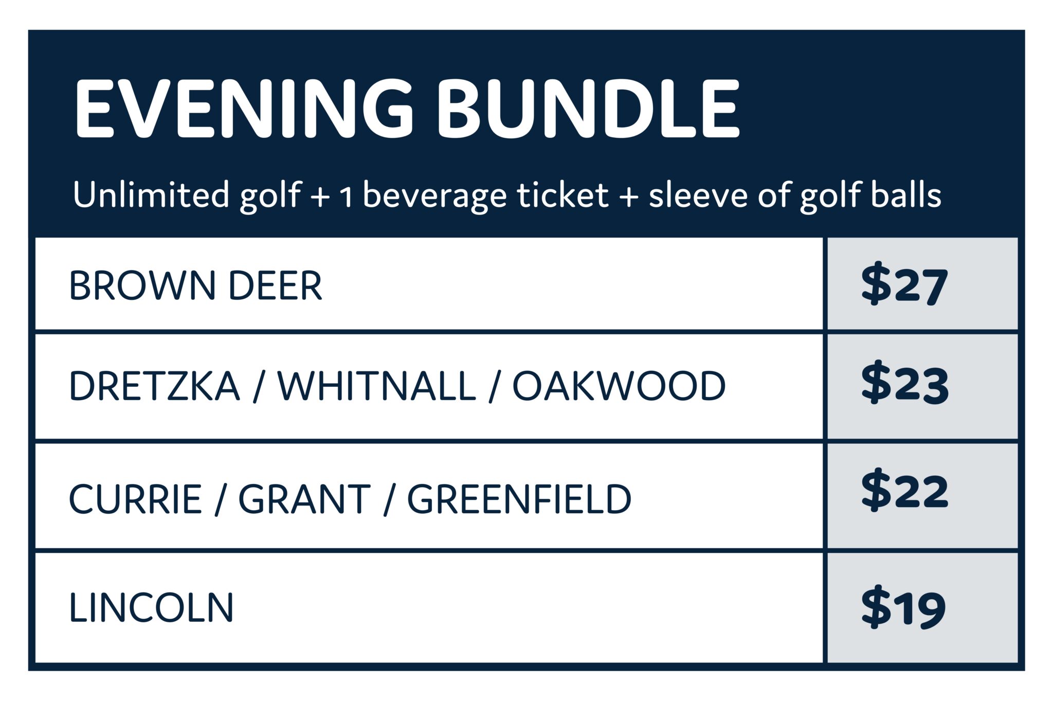 Golf Specials - MKE Golf