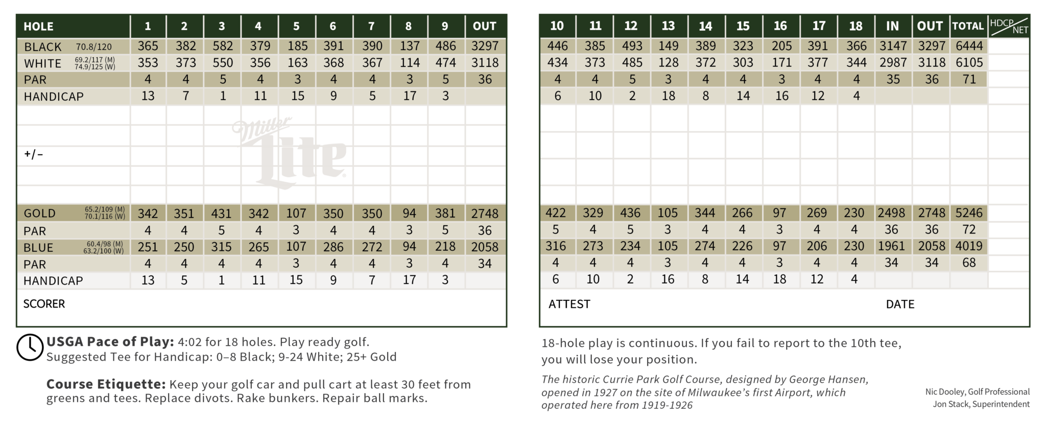 Currie Park Golf Course in Milwaukee